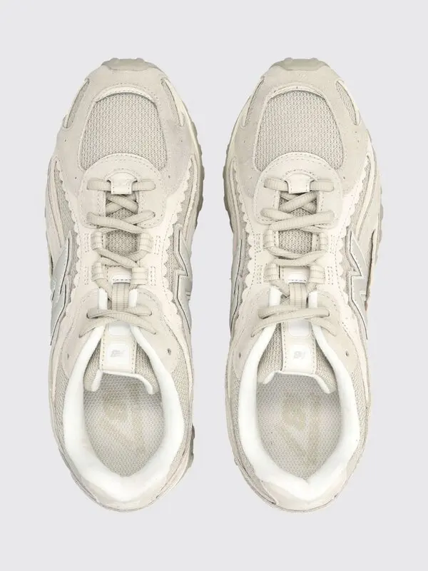 NEW BALANCE 204l Leather And Mesh Lace-up Sneakers - Cream