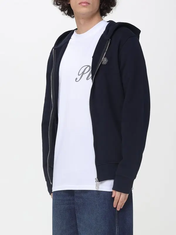 Philipp Plein Cotton Zip-up Hoodie