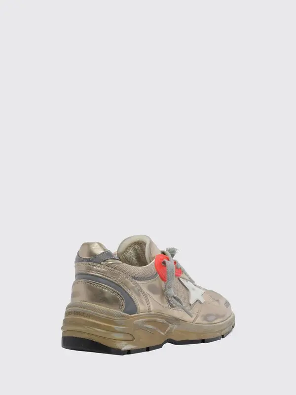 GOLDEN GOOSE Dad Star Sneakers In Mesh And Laminated Leather - Silver