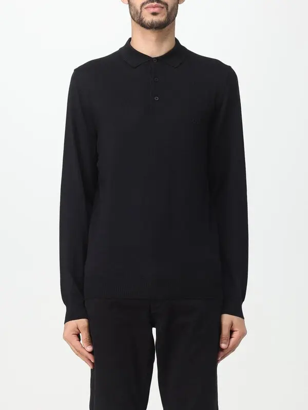 BOSS Long Sleeve Polo Shirt - Black 1