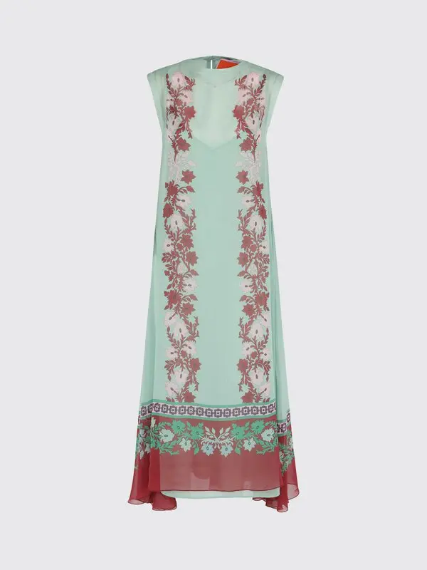 La DoubleJ Maria Floral Print Silk Midi Dress