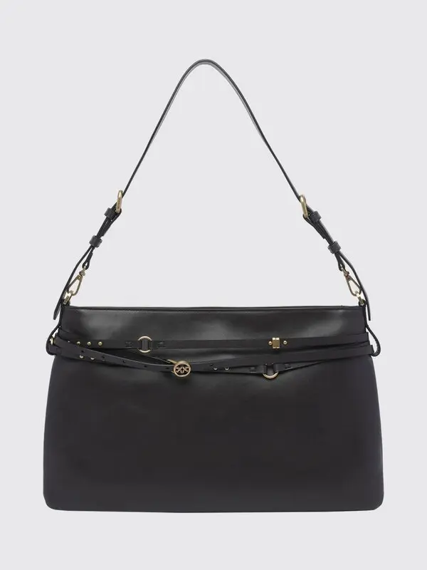 Pinko Leather Belt Bag With Stud Embellishments - Brown