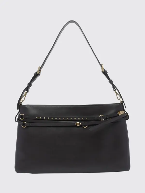 Pinko Leather Belt Bag With Stud Embellishments - Brown