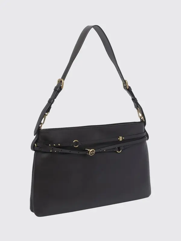Pinko Leather Belt Bag With Stud Embellishments - Brown