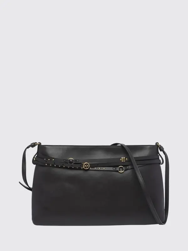 Pinko Leather Belt Bag With Stud Embellishments - Brown