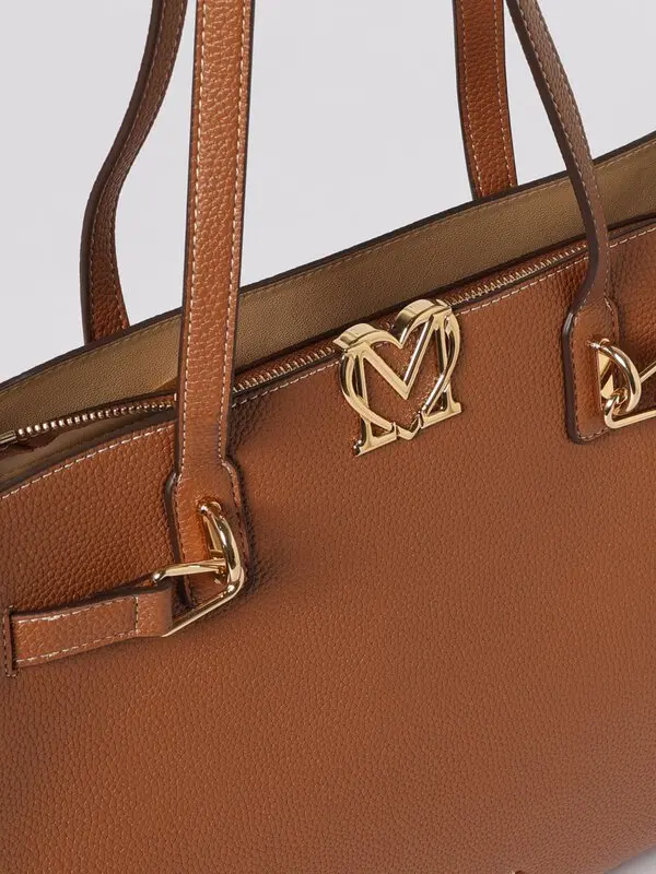 Moschino Grained Faux Leather Bag - Brown