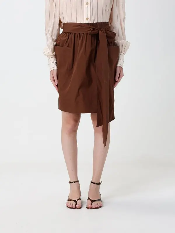 Chloé Cotton Mini Skirt - Brown