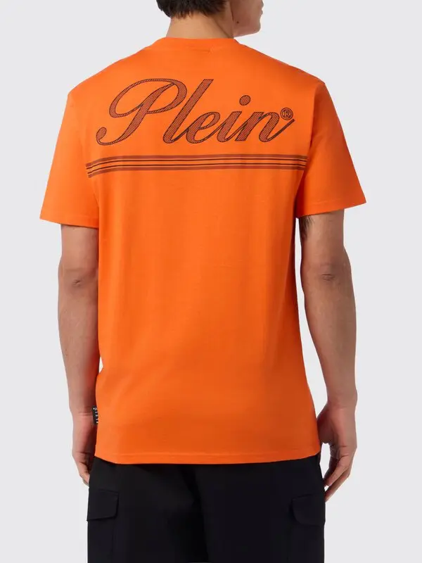 Philipp Plein Cotton T-shirt With Logo - Orange