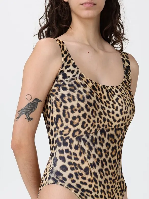 Norma Kamali Animal Print Polyester Swimsuit