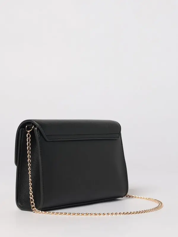Moschino Faux Leather Crossbody Bag With Heart Detail - Black
