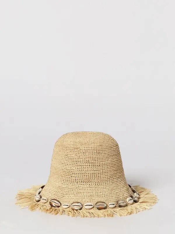 Alanui Crocheted Sun Hat With Shell Embellishments - Beige