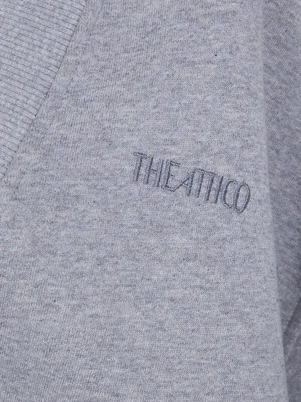 Attico Logo Embroidered V-neck Sweatshirt