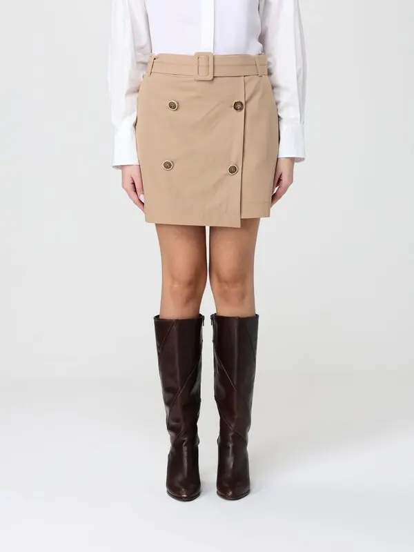 Pinko Belted Cotton Mini Skirt