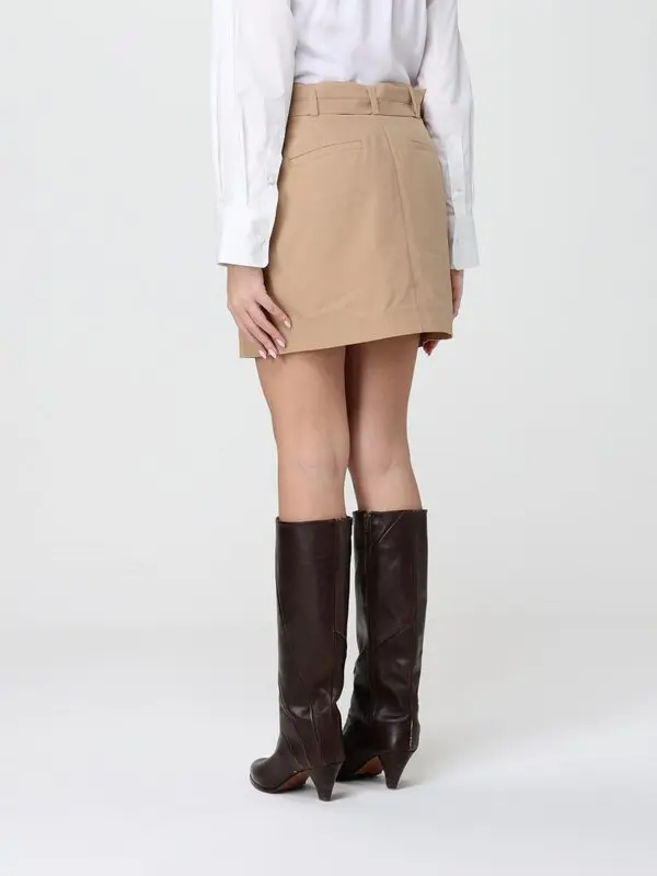 Pinko Belted Cotton Mini Skirt
