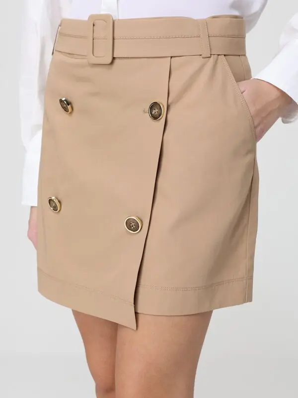 Pinko Belted Cotton Mini Skirt