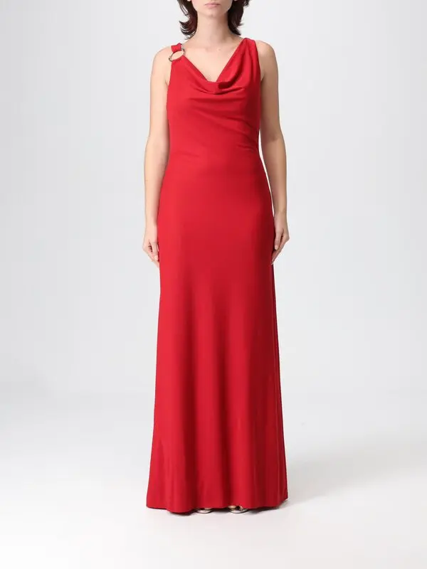 Ralph Lauren Cowl Neck Maxi Dress - Red