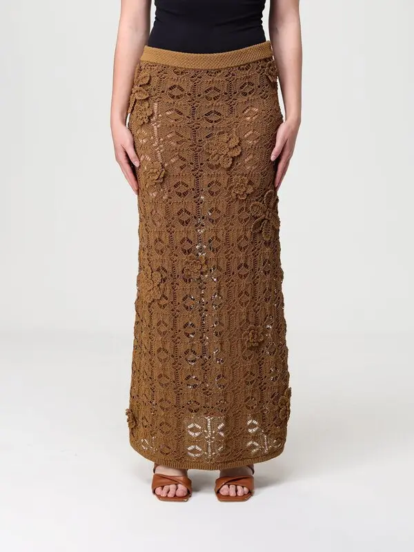 Pinko Knitted Long Skirt - Brown