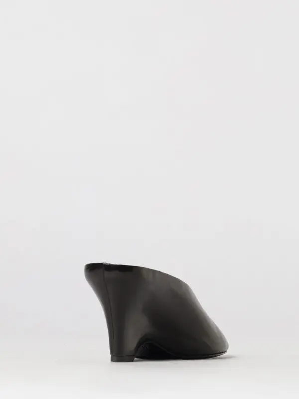 Khaite Leather Wedge Mule Sandals