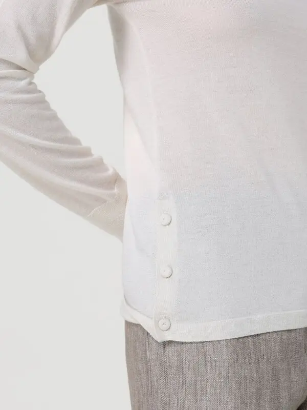 Max Mara Striped Knit Pullover - Ivory
