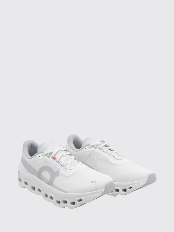 On Cloudmonster Mesh Lace-up Sneakers - White