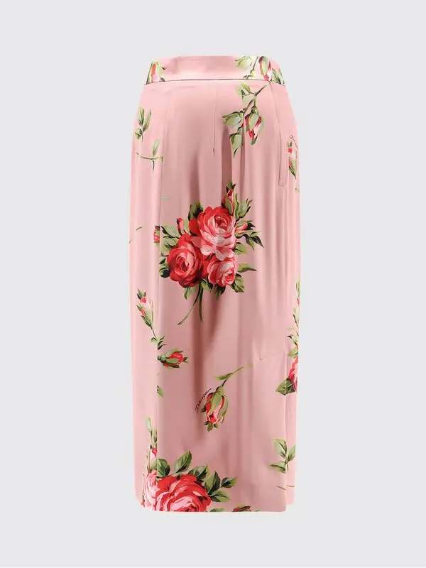 Dolce & Gabbana Floral Silk Midi Skirt