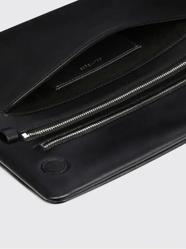COURREGES Cuff Leather Shoulder Bag With Adjustable Strap