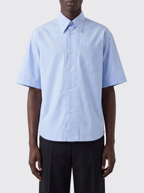 AMI Paris Casual Cotton Poplin Shirt - Blue