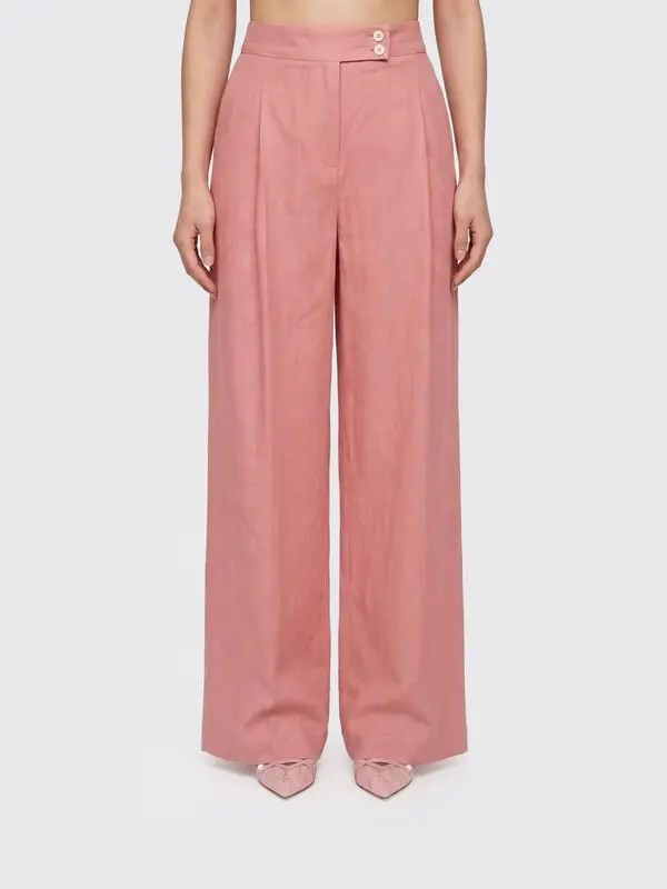 Eleventy Linen Palazzo Trousers