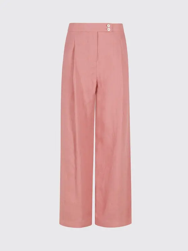 Eleventy Linen Palazzo Trousers