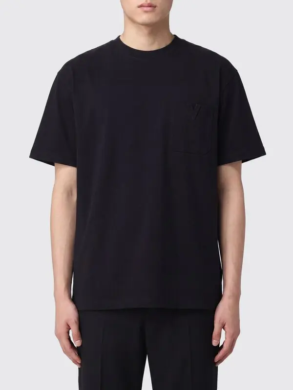 Valentino Garavani Vlogo Signature Cotton-blend T-shirt With Patch Pocket