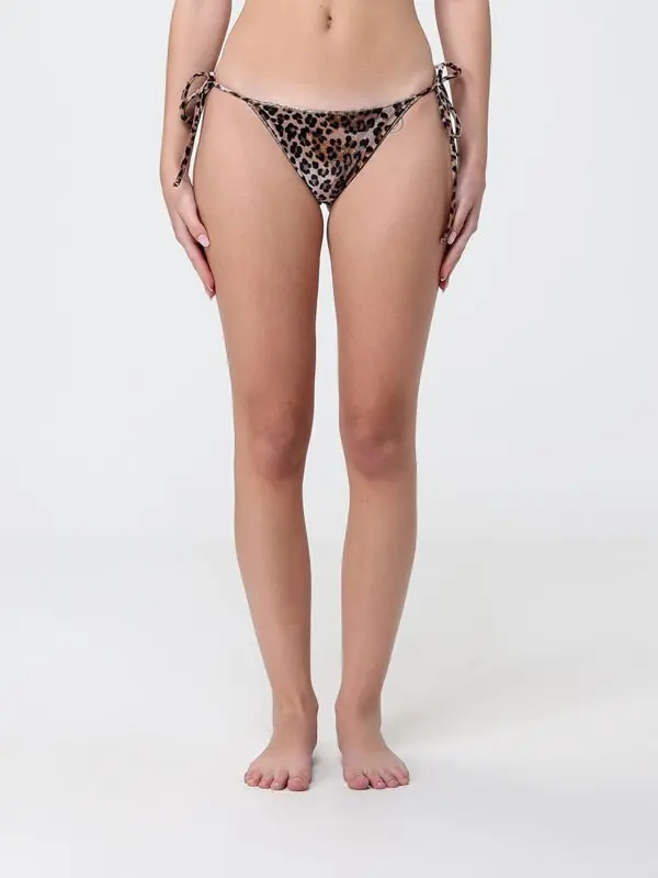 MC2 SAINT BARTH Animalier Print Bikini Bottom With Side Ties