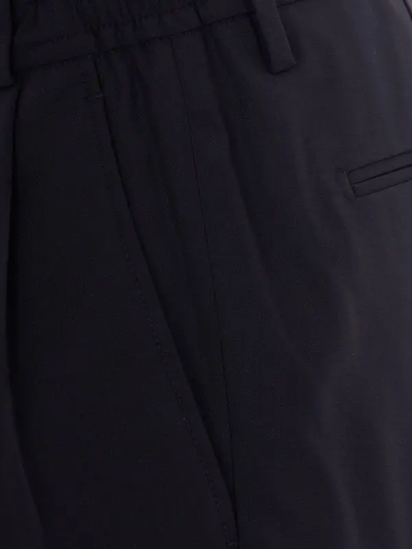 BRIGLIA 1949 Wool And Mohair Blend Trousers - Black