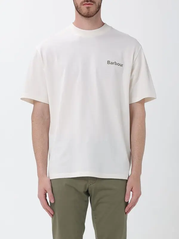 Barbour Cotton T-shirt With Logo And Graphic Print