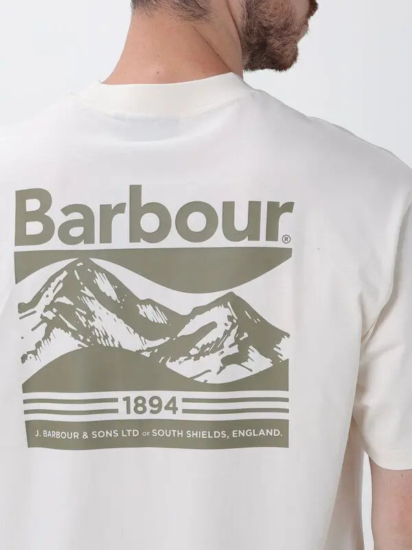 Barbour Cotton T-shirt With Logo And Graphic Print