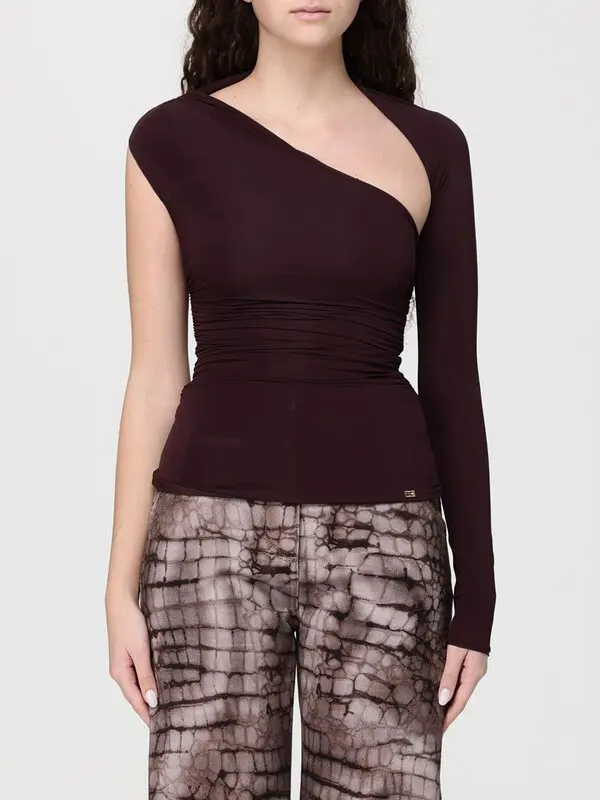 Elisabetta Franchi Stretch Viscose Cut Out Top
