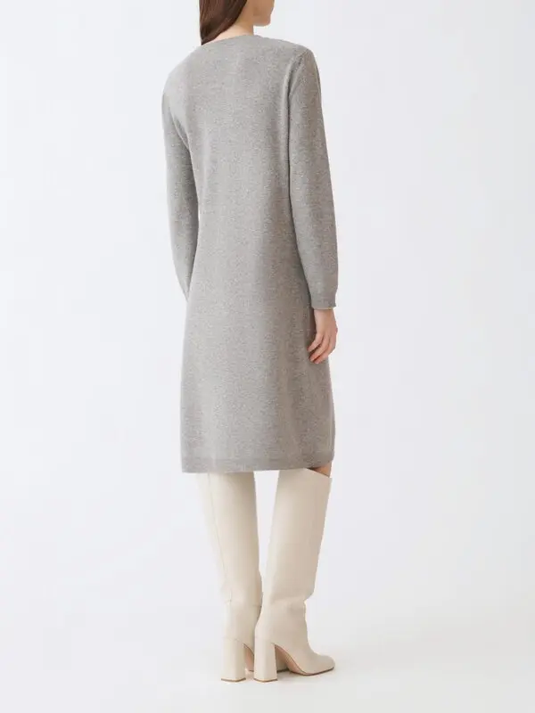 Fabiana Filippi Knit Dress With Draped Detail - Grey