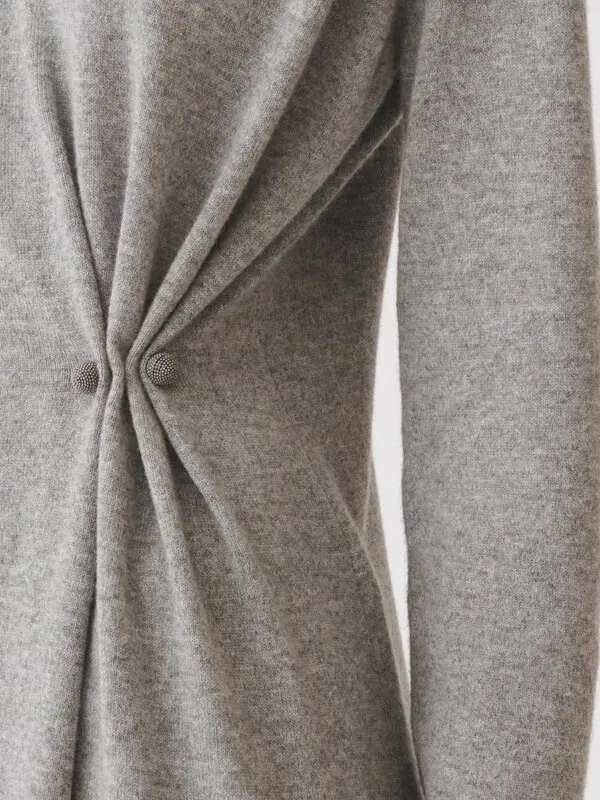Fabiana Filippi Knit Dress With Draped Detail - Grey