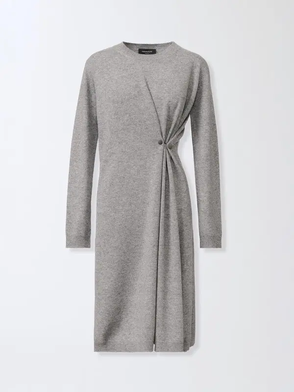 Fabiana Filippi Knit Dress With Draped Detail - Grey