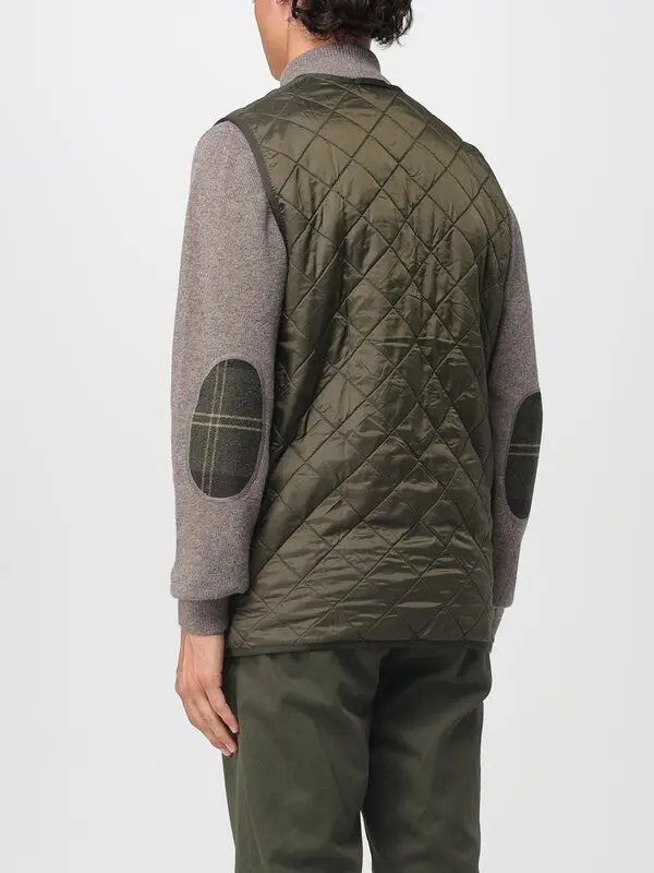 Barbour Quilted Nylon Gilet With Fleece Lining - Olive