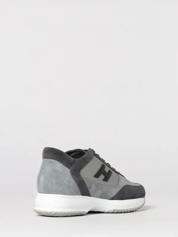 Hogan Interactive Mesh And Suede Sneakers - Black