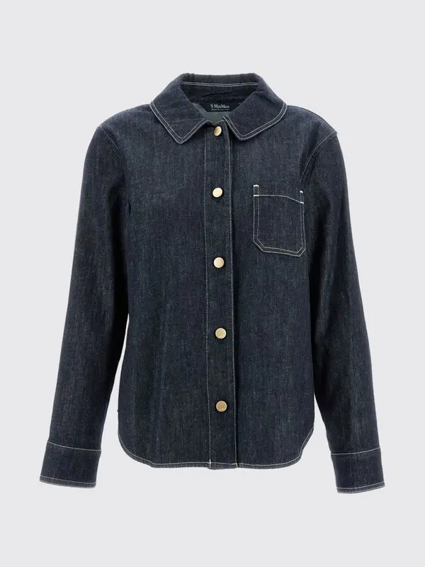 Max Mara Denim Shirt With Classic Collar