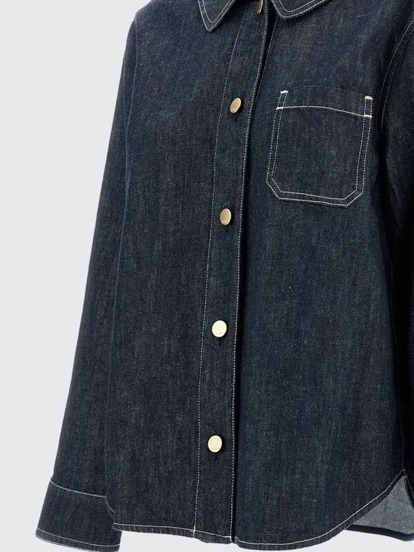 Max Mara Denim Shirt With Classic Collar