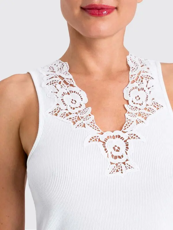 TWINSET Embroidered Cotton Top