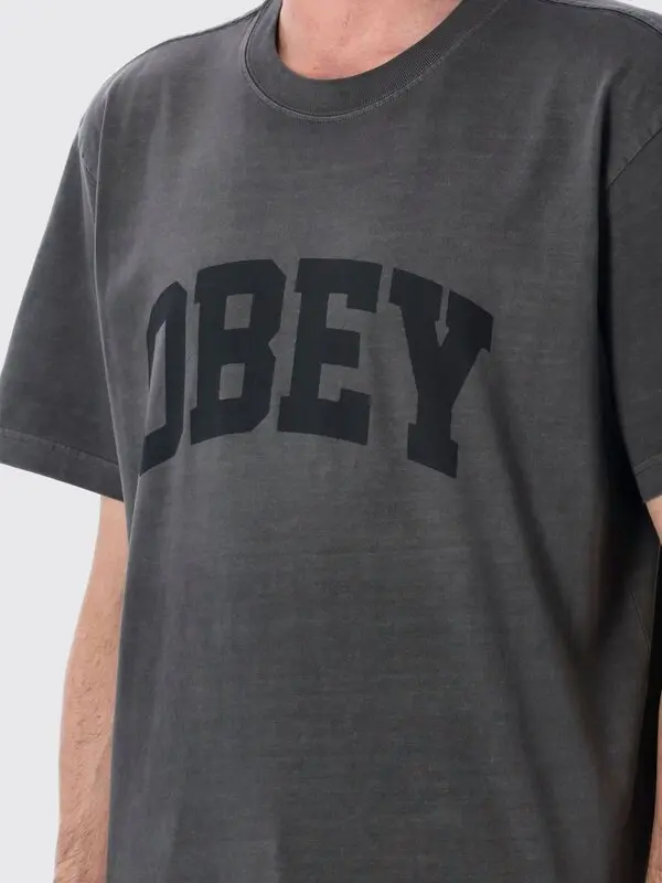 Obey Printed Cotton T-shirt - Grey