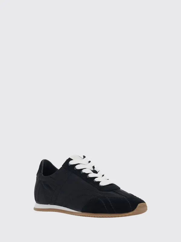 TOTEME Bi-coloured Recycled Nylon And Suede Lace-up Sneakers - Black