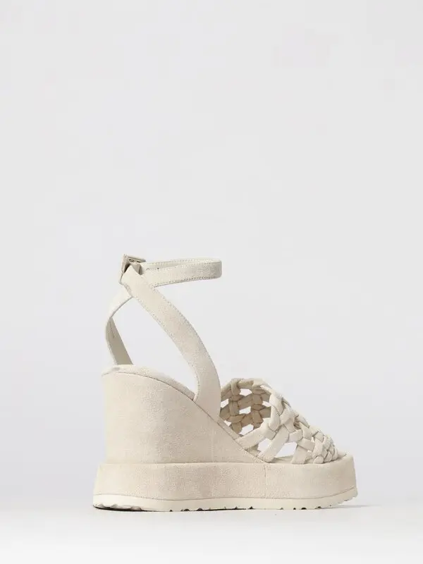 PALOMA BARCELO Woven Suede Wedge Sandals