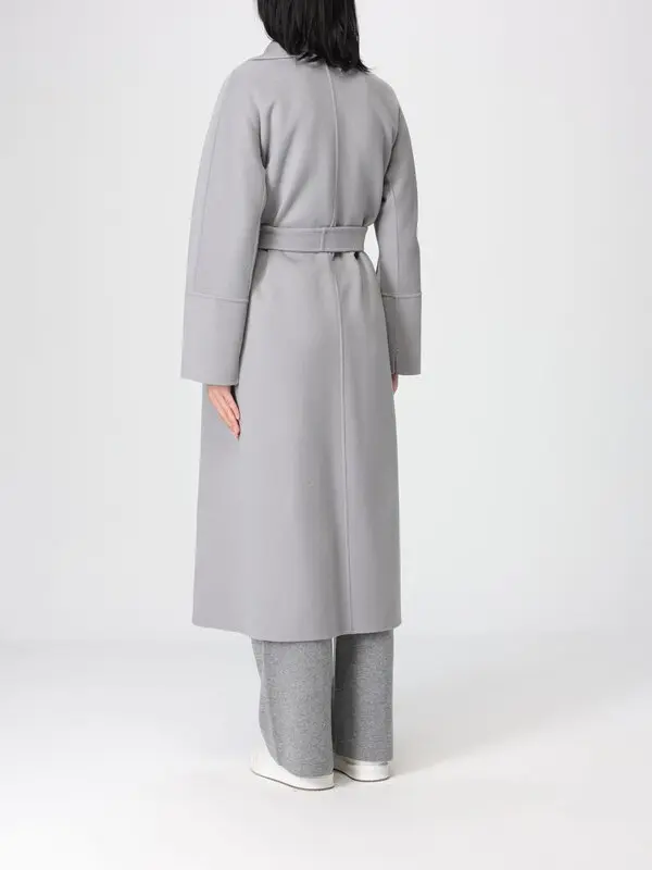 Max Mara Belted Wrap Coat - Blue