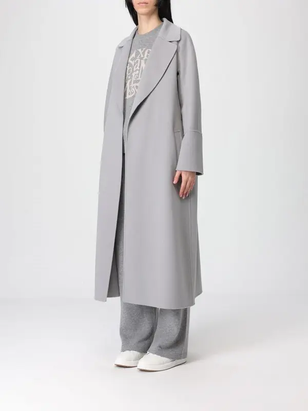Max Mara Belted Wrap Coat - Blue