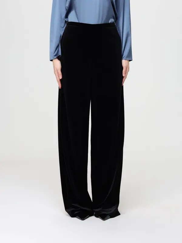 Emporio Armani Velvet Wide Leg Trousers