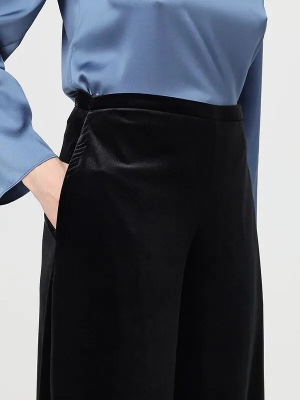 Emporio Armani Velvet Wide Leg Trousers